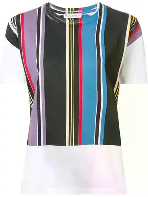 JW Anderson Multicoloured Stripe Panel T-shirt