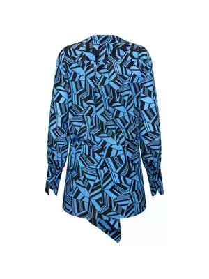 Chloé Geometric Print Silk Blouse