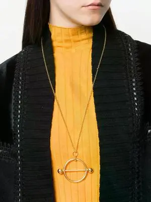 JW Anderson Disc Pendant Necklace - Gold