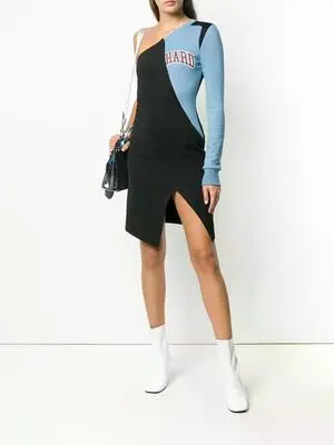 Off-White One Shoulder College Dress