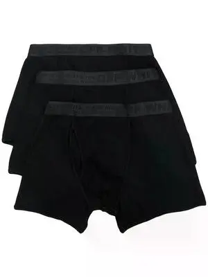 Off-White Three-pack Logo-tape Boxer Briefs - Black
