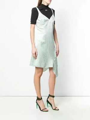 Off-White Monogram Print V-neck Sleeveless Dress