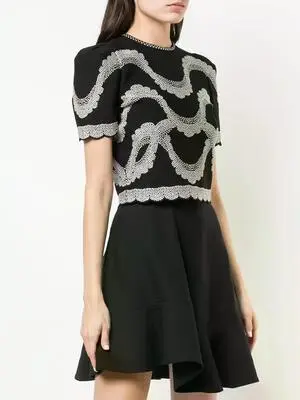 Alexander McQueen Embroidered Details Top