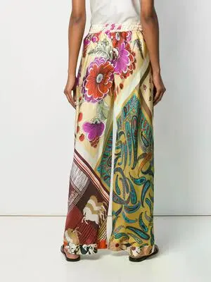 Chloé Caravan Print Silk Trousers