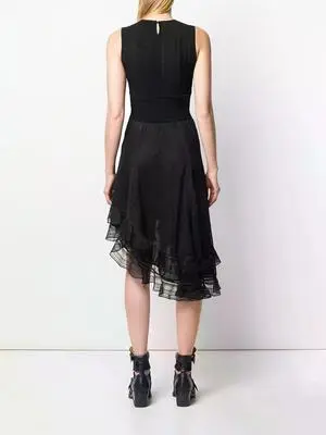 Alexander McQueen Asymmetrical Draped Knit Dress
