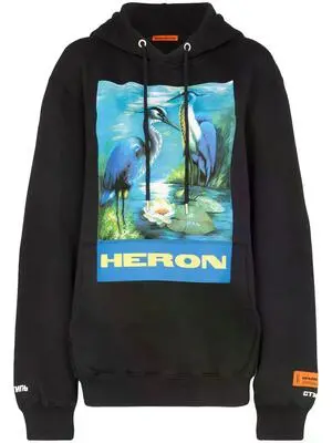 Heron Preston Bird Graphic Hoodie - Black