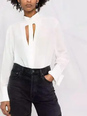 Givenchy Cut-out Detail Silk Shirt