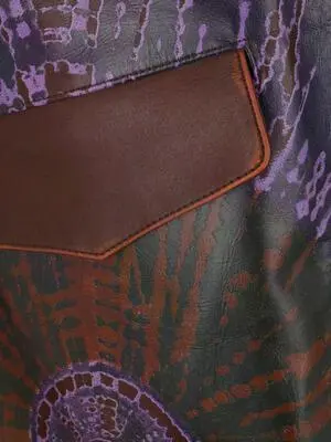 KHOKI Graphic Print Belted Jacket
