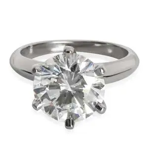 Tiffany & Co. 3.56 Ct Round Brilliant Diamond Solitaire Engagement Ring - Platinum