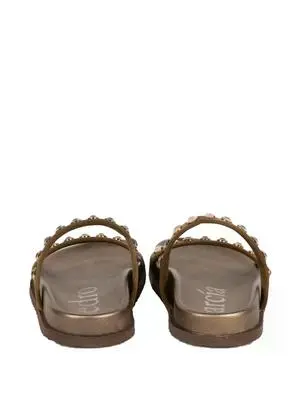 PEDRO GARCIA Doyle Embellished Satin Sandals