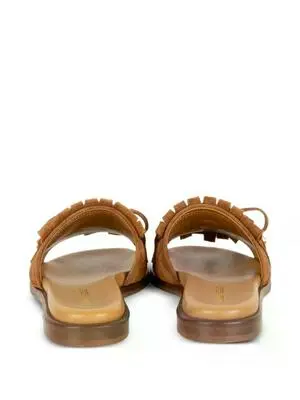 LUCA GROSSI Fringed Bow Detail Sandals