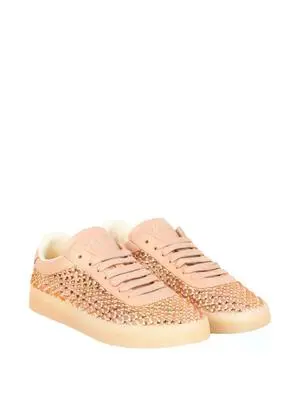 BACK 70 Embellished Leather Sneakers