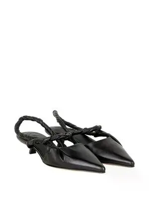 JVAM Twisted-strap Pointed-toe Pumps