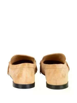 JVAM Suede Loafers With Fringe Trim