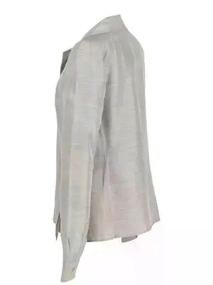 Richard Tyler V-neck Long-sleeve Blouse