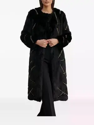 Moschino 2016 Chain-embellished Faux-fur Coat