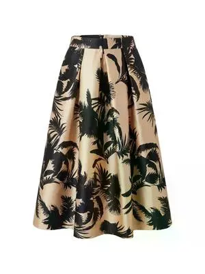 LUNATICA MILANO K Palm Midi Skirt - Neutrals