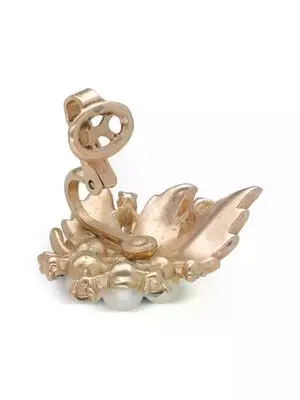 TRIFARI Faux Pearl Leaf Earrings
