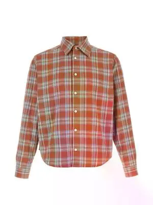 SECOND / LAYER Sherman Checkered Button-down Cotton Shirt