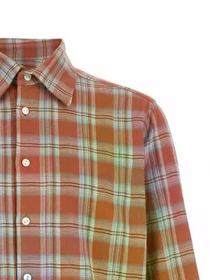 SECOND / LAYER Sherman Checkered Button-down Cotton Shirt