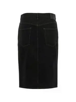 Saint Laurent Baggy Split-front Denim Pencil Skirt