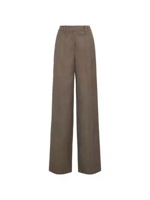 Adam Lippes Wyatt Wide-leg Trousers - Brown