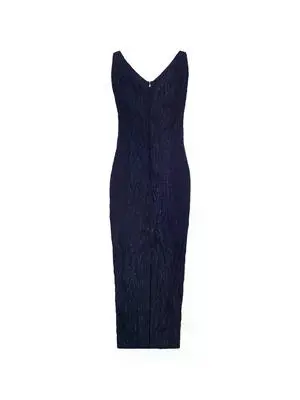Adam Lippes Willa Crinkled-effect Midi Dress - Blue