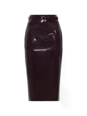 Adam Lippes Rei Belted Skirt - Red