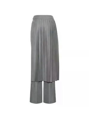 Adam Lippes Nara Pleated Overlay Trousers