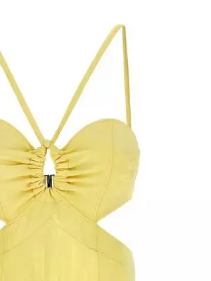 Rabanne Cut-out Flounce-hem Mini Dress