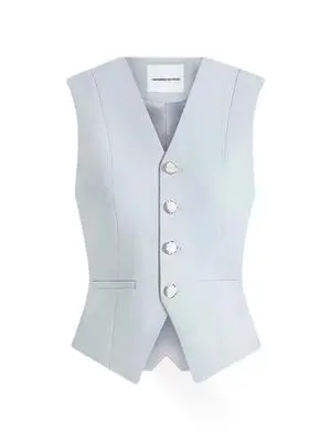 Manière De Voir Tailored Cinched Waistcoat - Blue