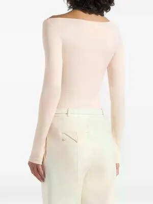 Manière De Voir Boat Neck Bodysuit With High-leg Cut