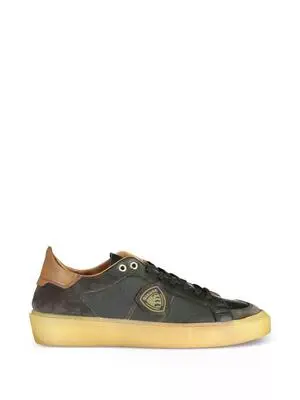 BLAUER. Logo Patch Panelled Sneakers - Black