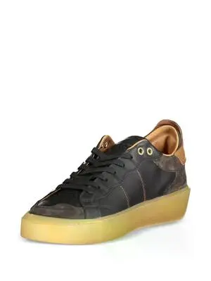BLAUER. Logo Patch Panelled Sneakers