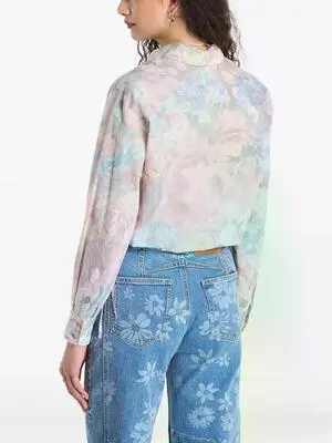 Desigual Cropped Floral-print Shirt
