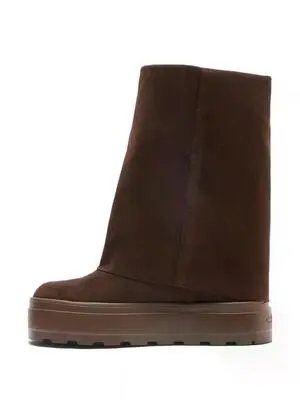 Casadei Double-face Fold-over Platform Boots