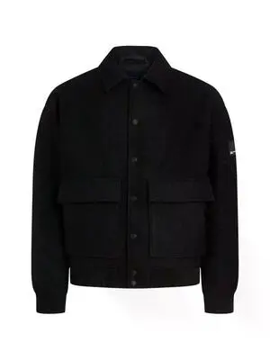 Karl Lagerfeld Logo-patch Bomber Jacket - Black
