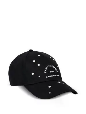 Karl Lagerfeld Faux-pearl Embellished Baseball Cap