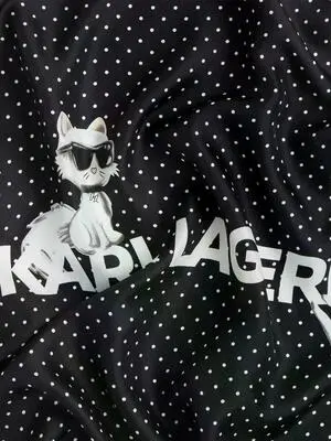 Karl Lagerfeld Ikonik Choupette Polka-dot Scarf