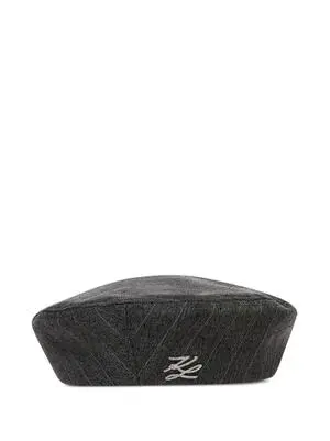 Karl Lagerfeld K/autograph Pinstripe Beret