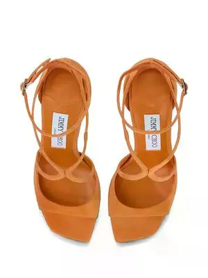 JIMMY CHOO Azia Suede Sandals - Orange