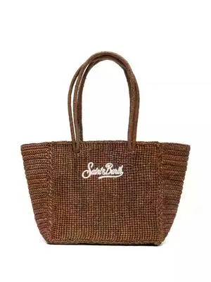MC2 SAINT BARTH Raffia Shoulder Bag - Brown