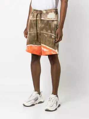 Amiri Tie-dye Cashmere Track Shorts