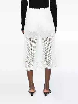 IRO PARIS Crochet Knit Scalloped Hem Trousers