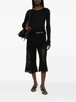 IRO PARIS Crochet-knit Scalloped-hem Trousers