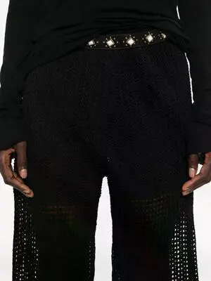 IRO PARIS Crochet-knit Scalloped-hem Trousers