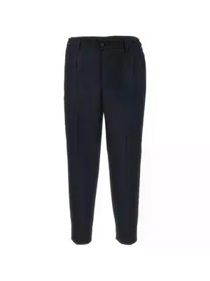 BRIGLIA 1949 Pleated Elasticated-waist Trousers - Blue