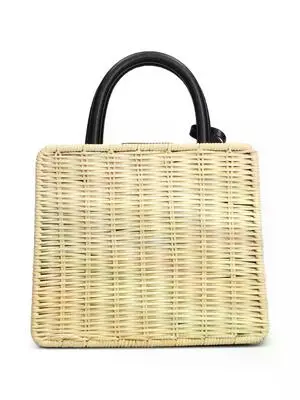 MC2 SAINT BARTH Woven Logo Plaque Shoulder Bag