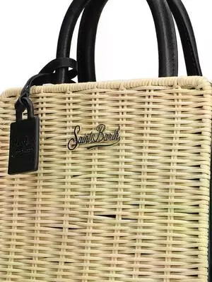 MC2 SAINT BARTH Woven Logo Plaque Shoulder Bag