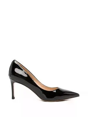 LINDA BAUMANN Patent Finish Pointed-toe Pumps - Black